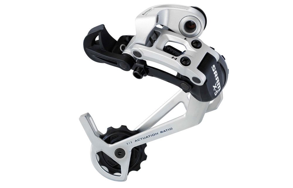 SRAM X5 8/9 Spd Long Cage Silver Read Derailleur